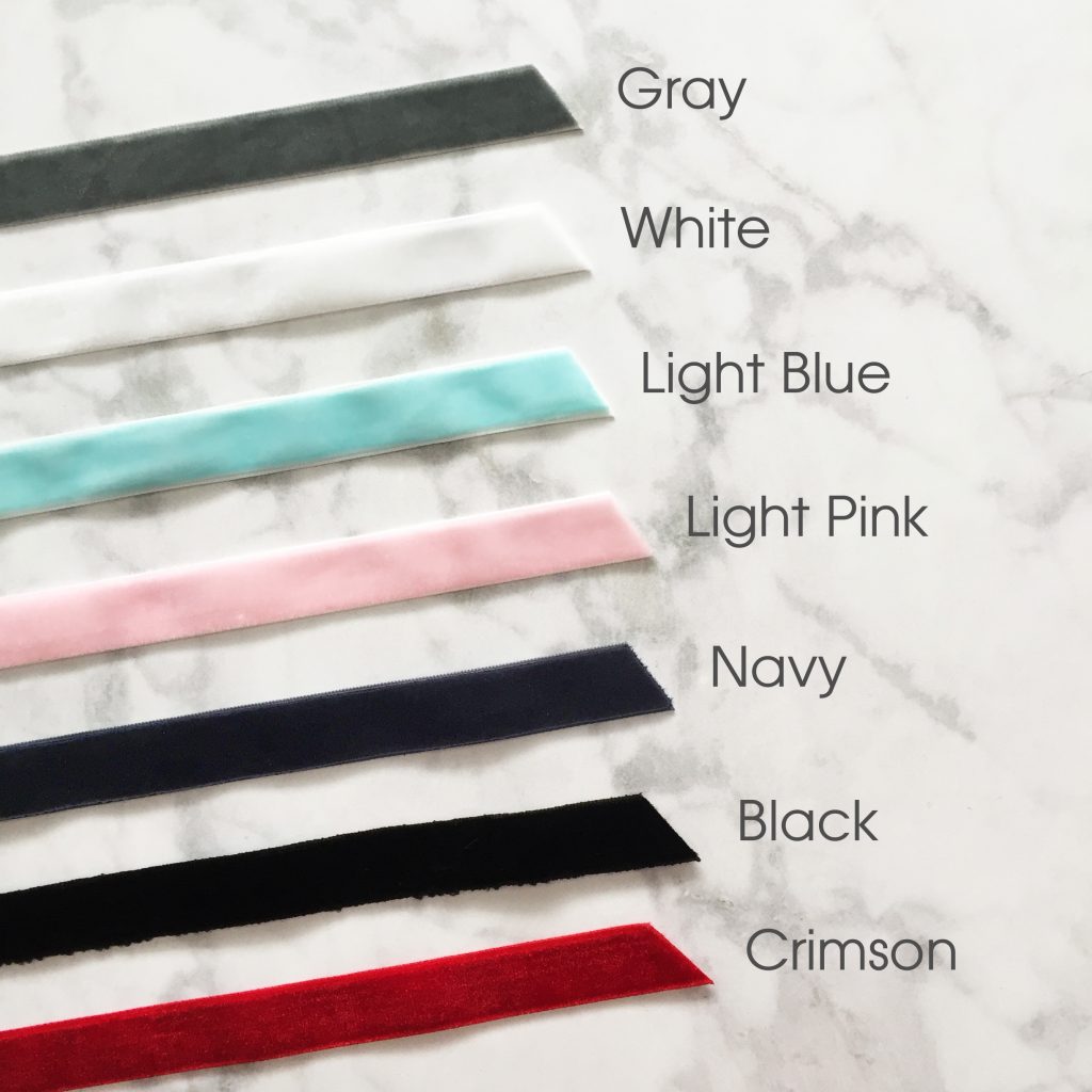 Ribbon Colors_with names | sablewoodpaper.com